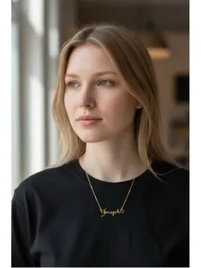 KMonado | Jewelry | Kmonado Custom Joseph Gold Tone Name Necklace Heart ...